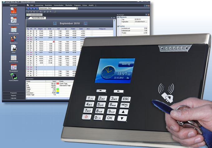 Zeiterfassung mit Chip | smart time office NTA 860